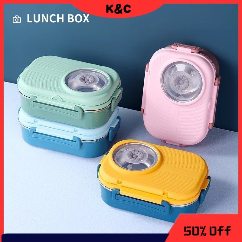 1100ML Leak-Proof Lunch Box with 3 Compartments Creative Camera Model ...
