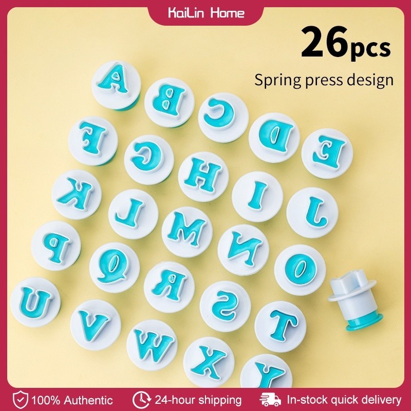 Alphabet Number Letter Stamp Cutter Molder For Cake Cookie Fondant ...