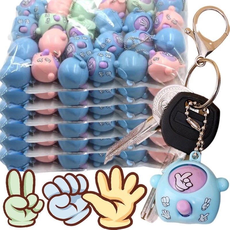 3/5/10Pcs Mini Fair Finger-guessing Game Key Chain Pendant/Rock Paper ...