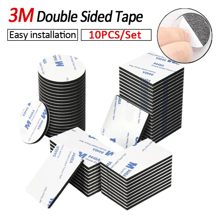 10pc 3M Strong Pad Double Sided Adhesive Acrylic Tape Sticky Tape Two ...