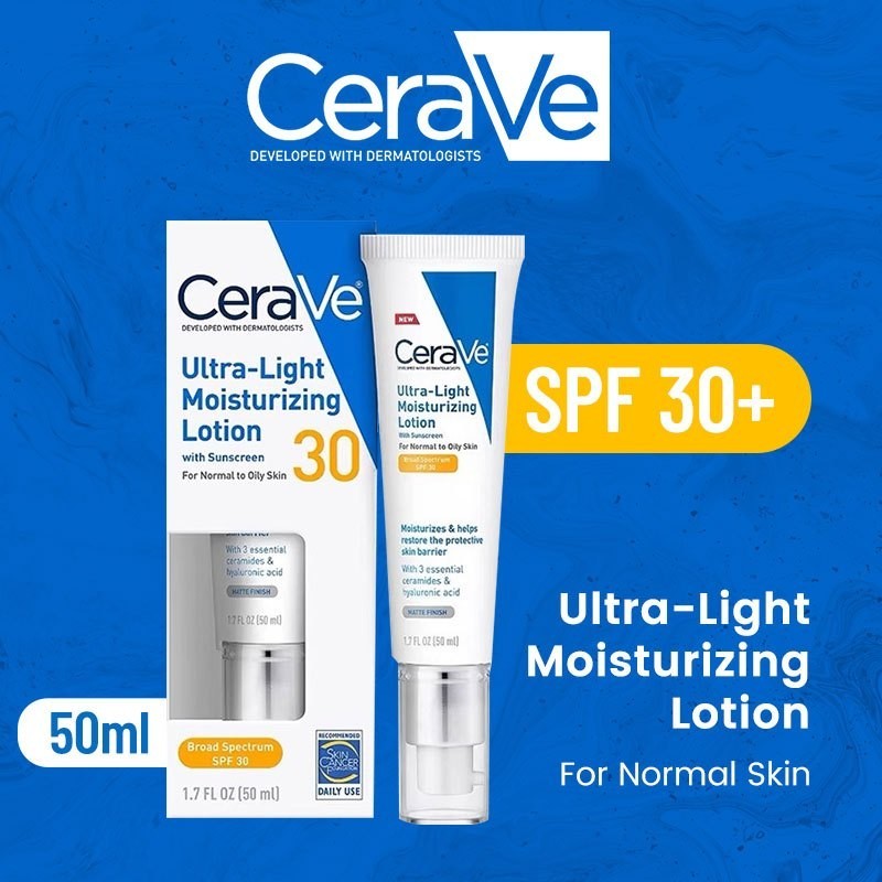 Cerave Facial Sunscreen Cream Sunblock Moisturizer Facial/Body Cream UV Shield SPF50+ | Shopee ...
