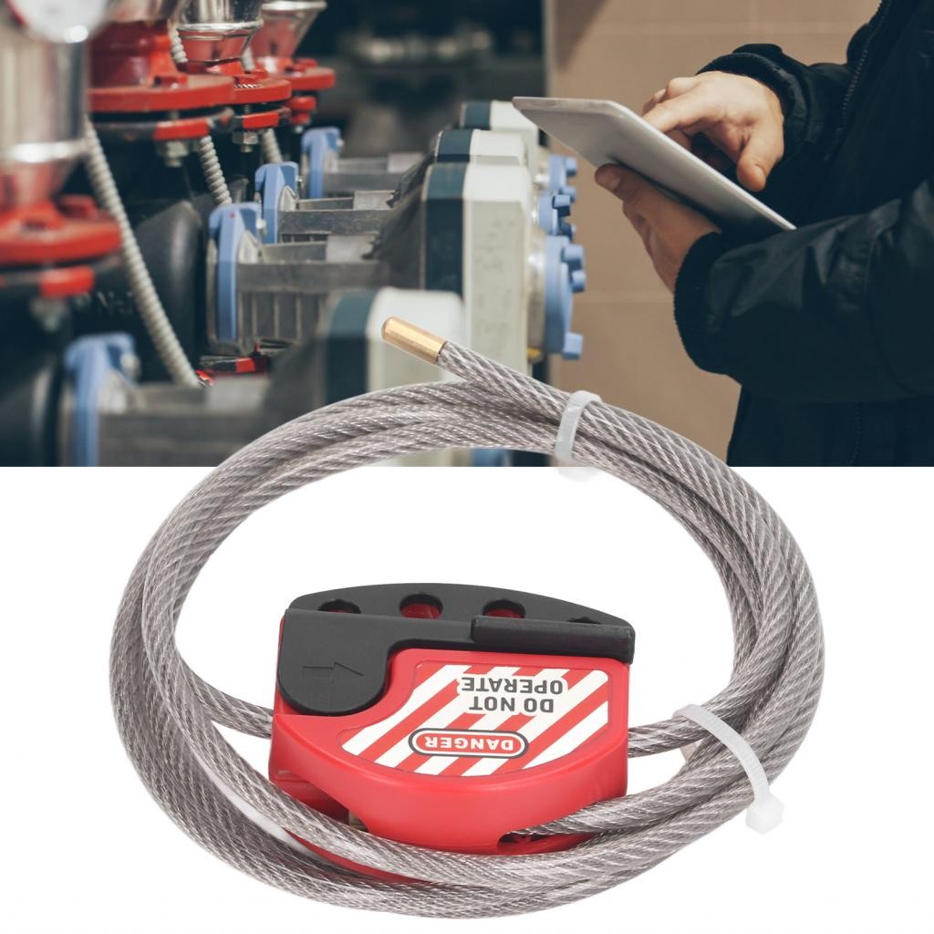 Supergoodsales Adjustable Lockout Cable Lock Stainless Steel 4 Key Hole ...