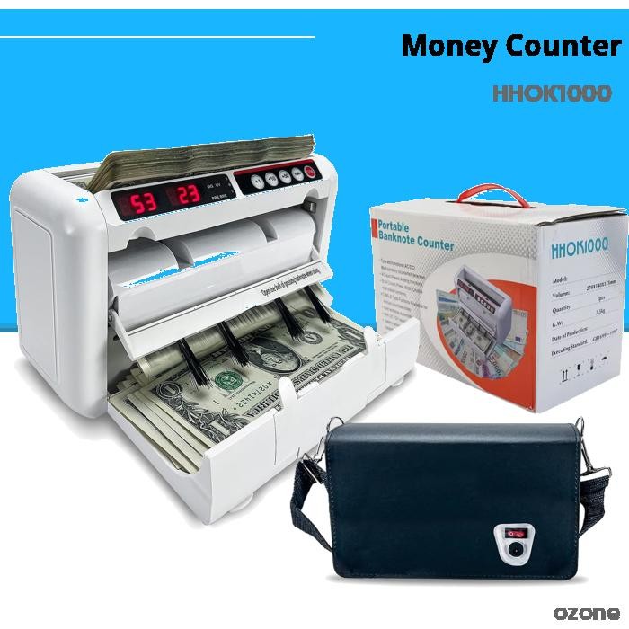 Portable Money Bill Counter Bank Note Cash Counter Machine Counting UV ...