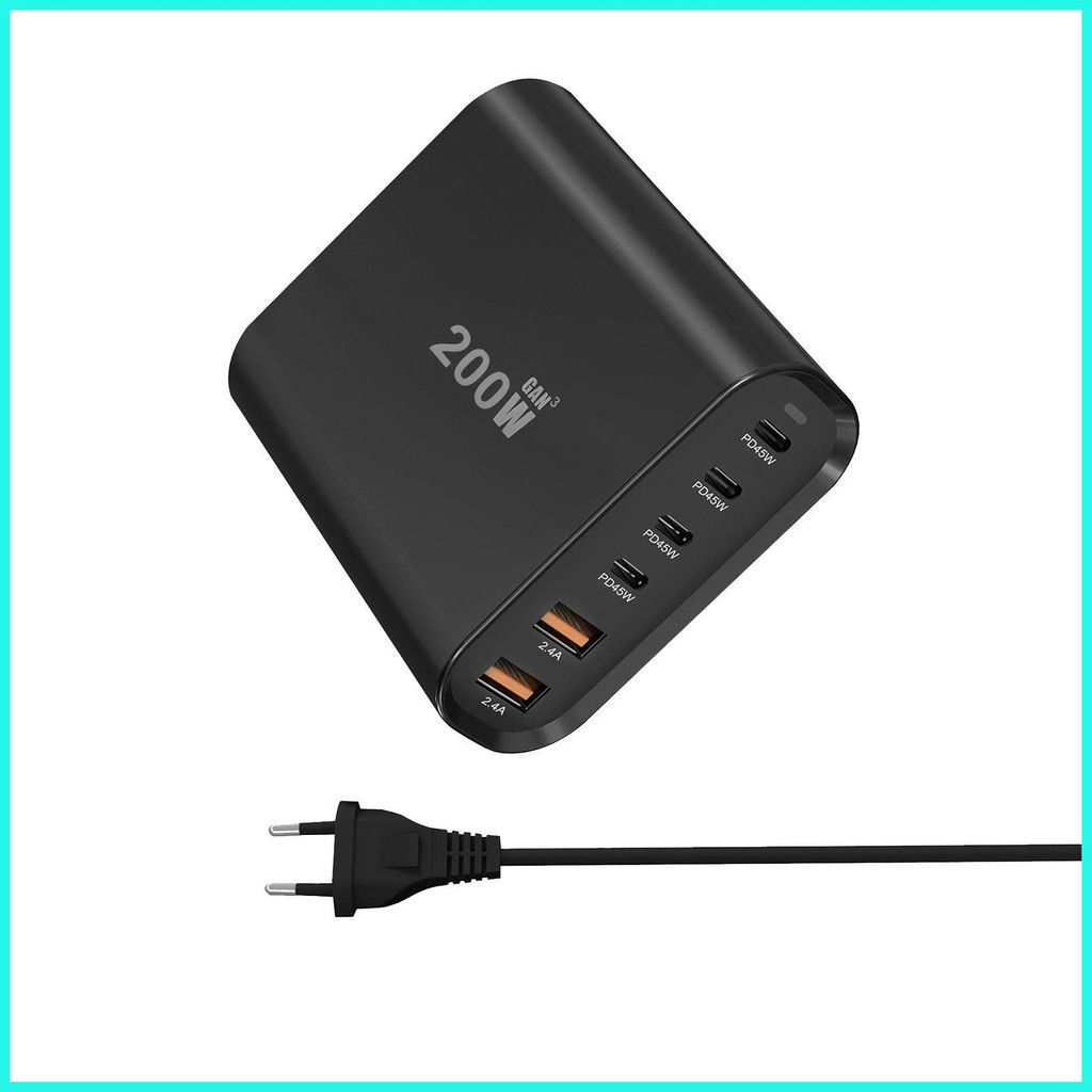 Desktop Charger USB C 200W USB Charging Station Fast Charging ...