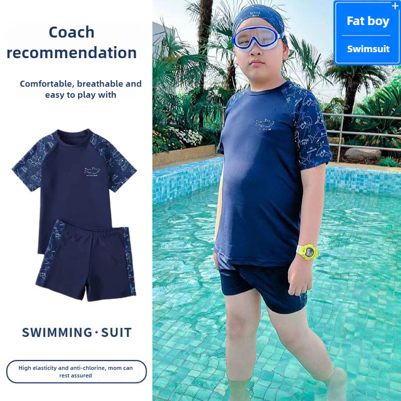 Extra Large Swimsuit Boys Anti-Embarrassing Swimming Trunks Fat ...