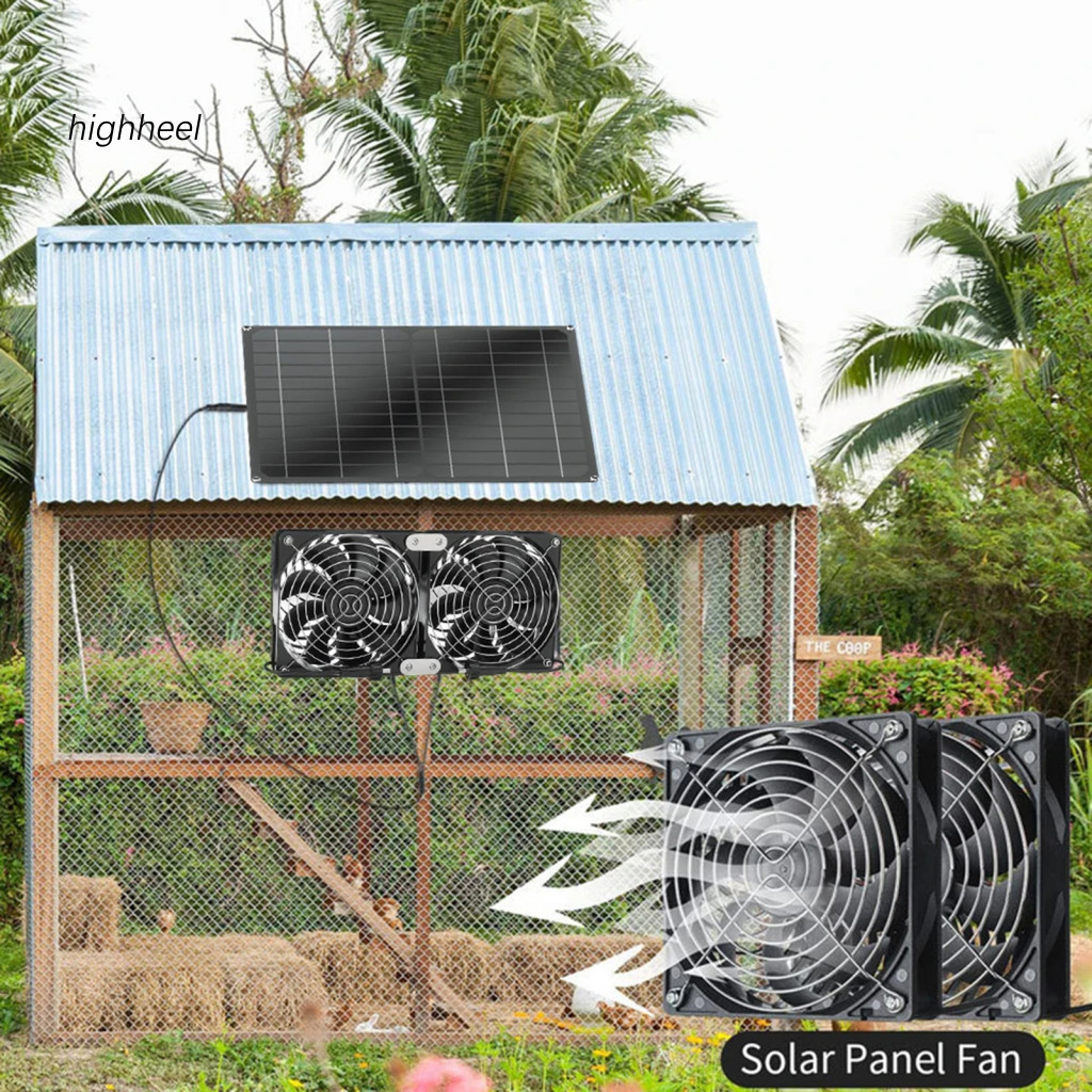 【COD】 Solar Exhaust Fan Solar-powered Air Circulation Fan High ...