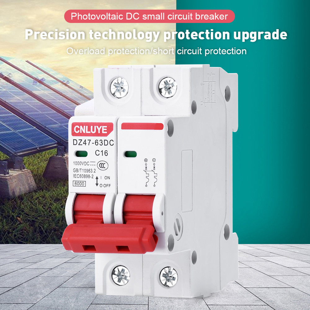 Miniature 2P 16A-63A, DC 1000V Solar Mini Circuit Breaker Battery Switch | Shopee Philippines