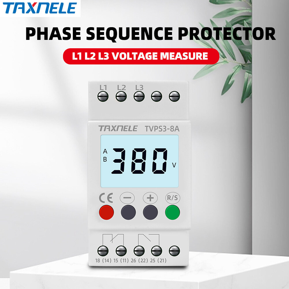 3P Din rail Voltage Monitoring Sequence Protection Relay 3 Phase ...