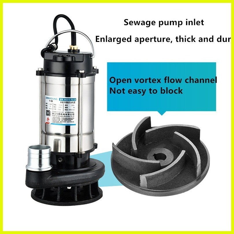 ♞Submersible electric pump 1.0HP sewage discharge type 2 inch output ...