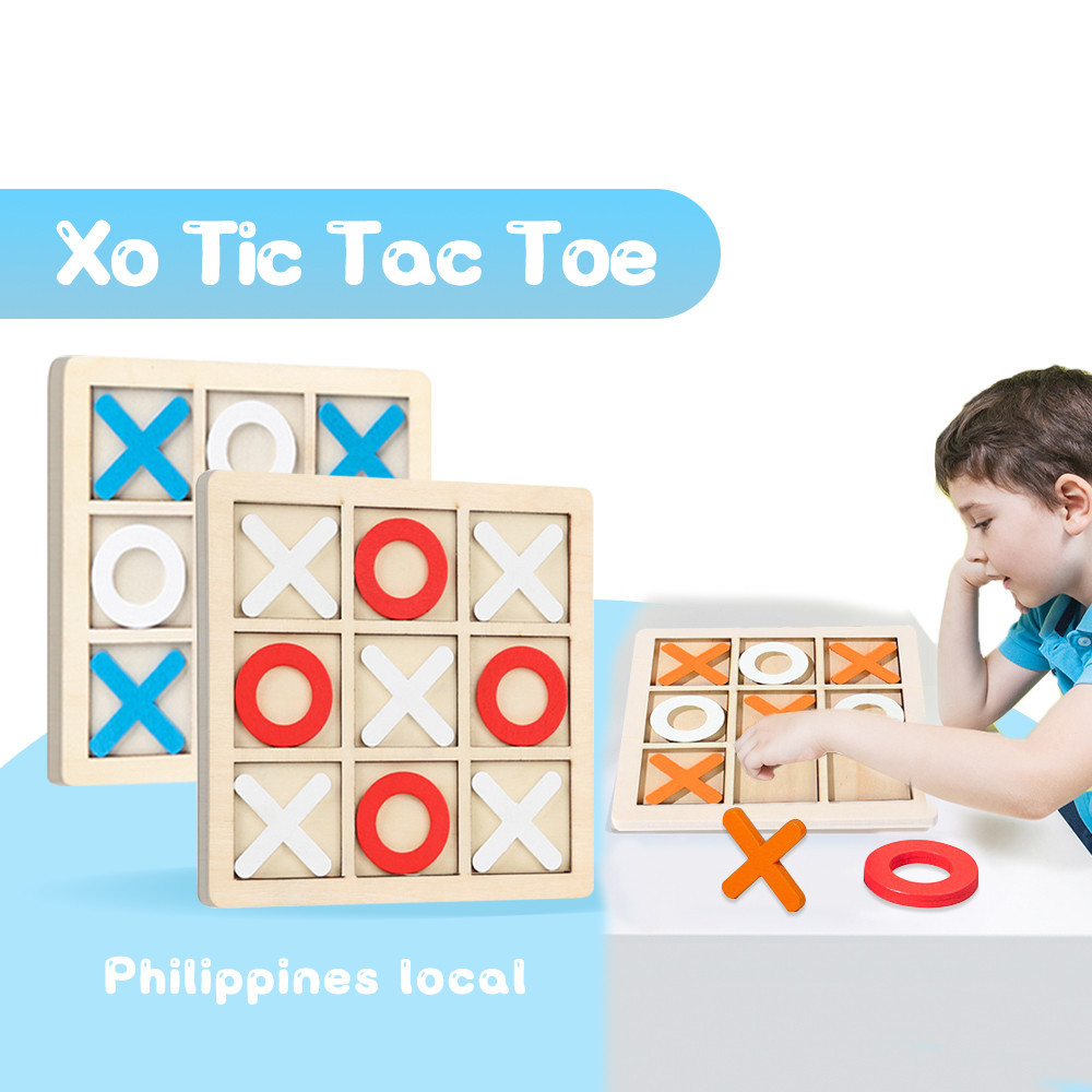 Totoo XO Tic Tac Toe Puzzle Toys wooden toy Board Game Educational Toys ...