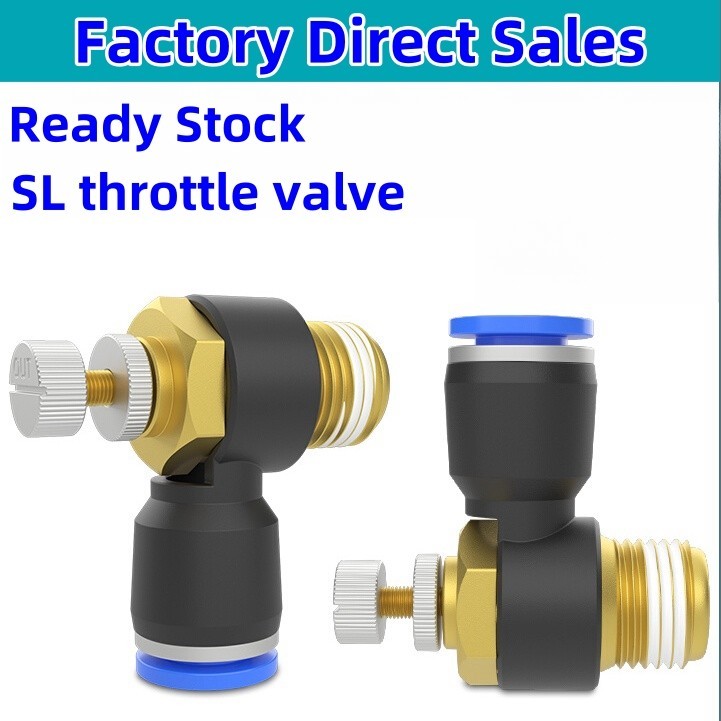 Trachea Quick Plug Quick Connector Speed Regulating Valve Throttle Valve SL8-02 Pneumatic ...