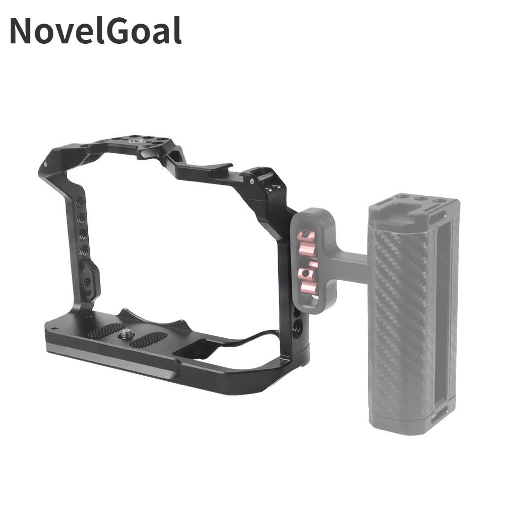 NovelGoal Aluminum Alloy Video Camera Cage for Canon EOS R7 w Cold Shoe ...