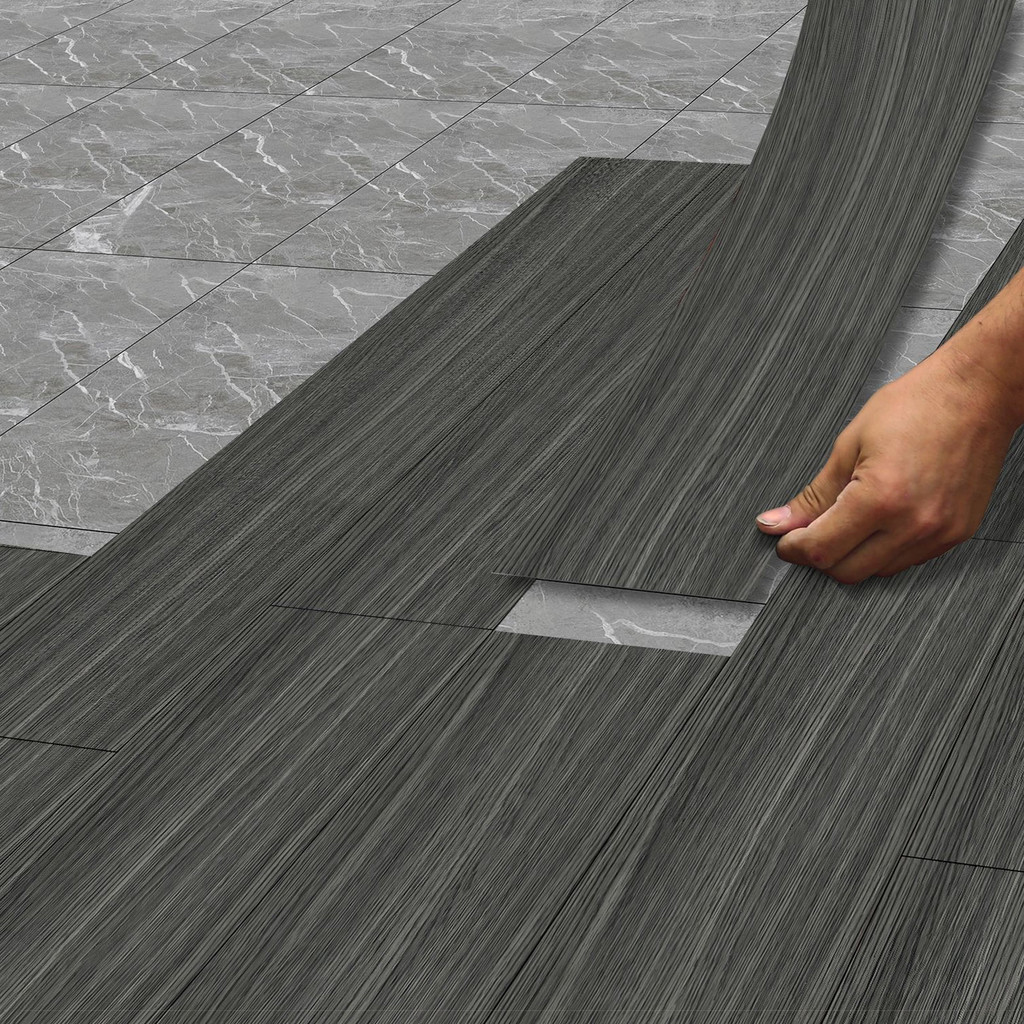 [EPAY] Peel And Stick Floor Tile 20x300cm Wood Grain Waterproof PVC Non ...