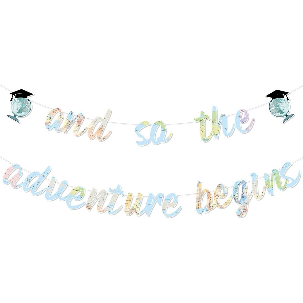 CHEEREVEAL And So The Adventure Begins Banner, World Map Banner, Travel ...