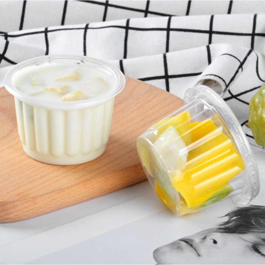 50PCS 5oz Disposable Pudding/yogurt Cup 150ml Dessert Cup/ Pudding Cup ...