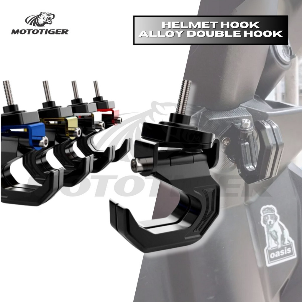 UNIVERSAL ALLOY HELMET DOUBLE HOOK FOR MOTORCYCLE [MOTOTIGER] | Shopee ...