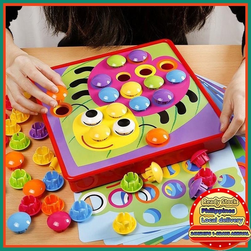 Colorful Button Idea Toy Learn and Play Educational Learning Tool ...