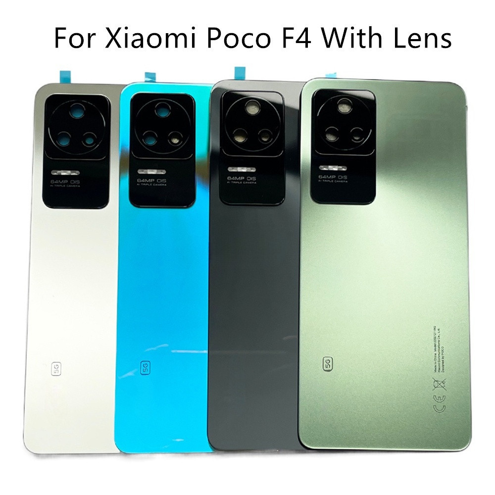 Yian-With Lens F4 Back Glass Cover For Xiaomi Poco F4 Back Door ...
