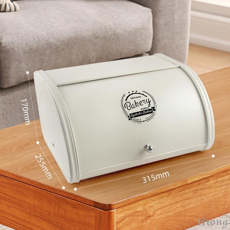 [Htong] Bread Box Large Capacity Organization Iron Farmhouse Bread ...