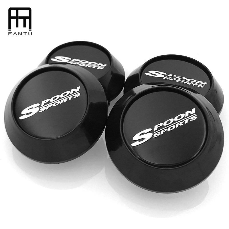 FTU CarDIY 4PCS 68mm Spoon Sports Rim Cap Car Wheel Center Caps Cover ...