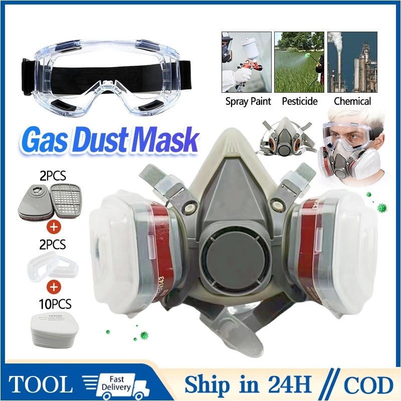 6200 Gas Mask Half Face Safety Respirator Mask | Shopee Philippines