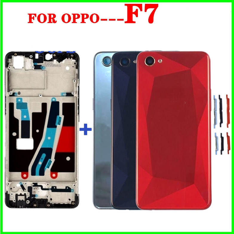Back Housing Frame for Oppo F7 Battery Cover Back Door Case+ Front ...