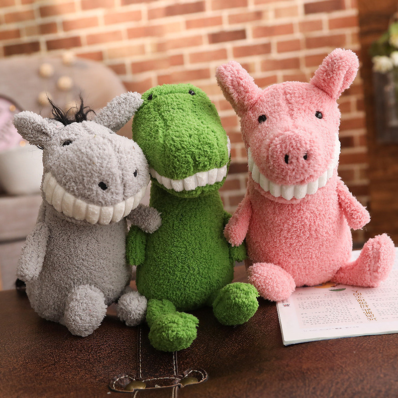 Smile Big Teeth Doll Teeth Plush Toy Toothless Pig Pig Dinosaur Doll ...