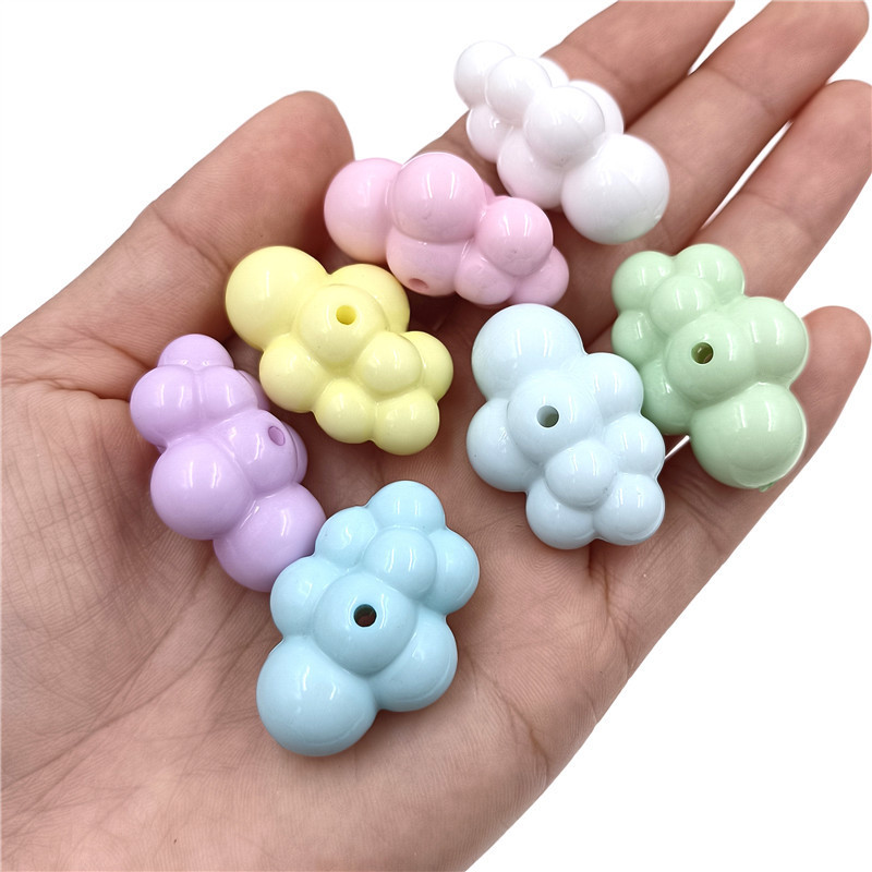 5pcs 33*23mm Bracelet Making for Necklace Cloud Beads Solid Color Fashion Jewelry Accessories ...