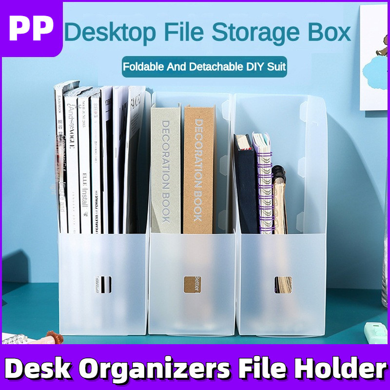 Magazine File Holder Plastic Magazine Rack Vertical File Organizers for ...