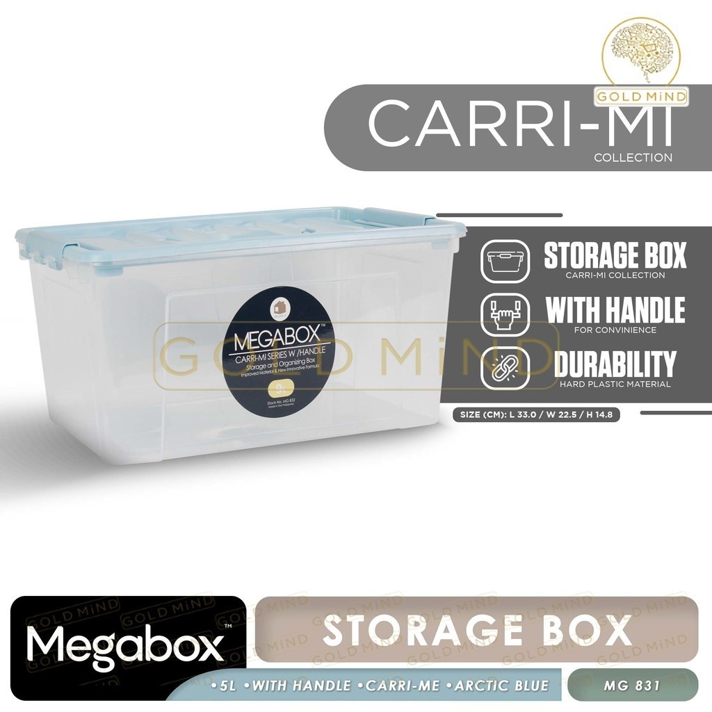Megabox CARRI-MI 5 LITERS Storage Box -Gold Mind | Shopee Philippines