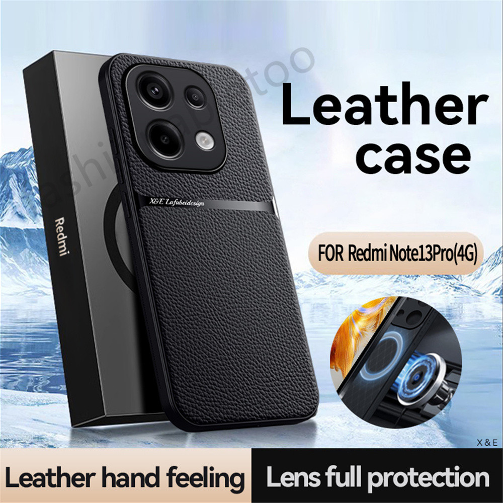 PU Retro Matte Leather Texture Phone Case For Redmi Note 13 pro ...