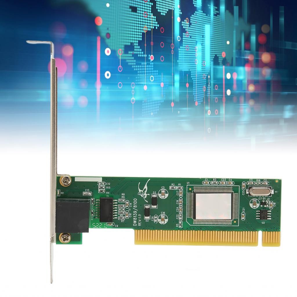 Concon PCIe Network Card NIC RJ45 10 100mbps Auto Negotiate Adapter for ...
