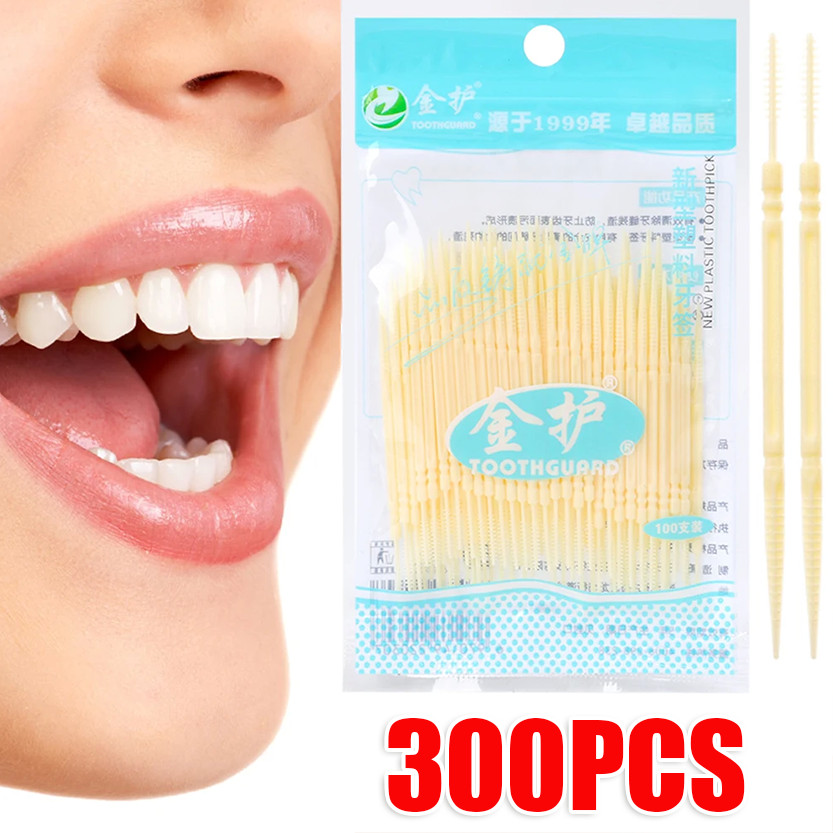100/300/500Pcs Double-Headed Flosser Toothpicks / Disposable ...