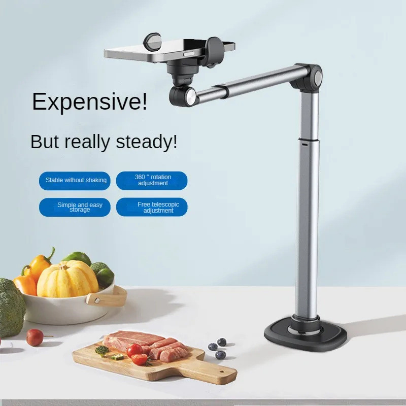 Overhead Mobile Phone Mount Tripod Holder 360 Degree Rotating Aluminum ...