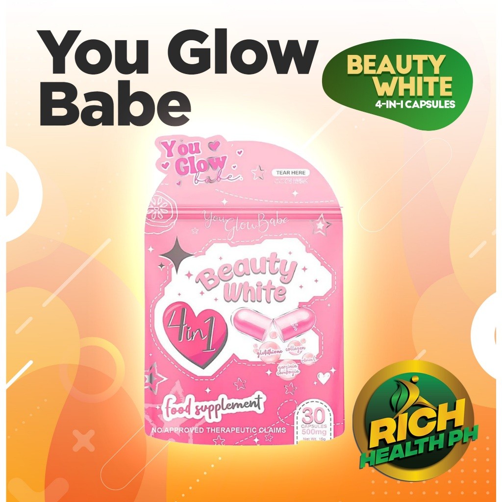 (WITH FREEBIE) You Glow Babe Beauty White 4in1 Glutathione Collagen Slimming Vitamin C NEW ...
