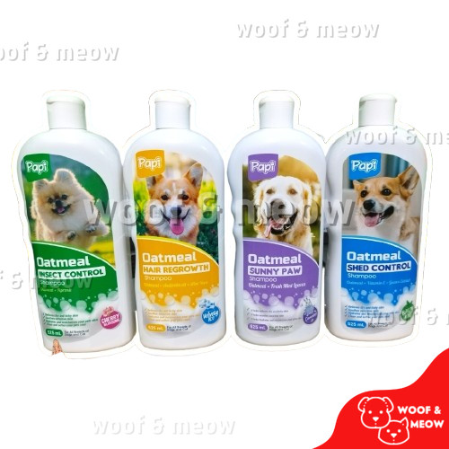 Papi Oatmeal Shampoo for Dogs and Cats 525ml Hair regrowth Insect ...