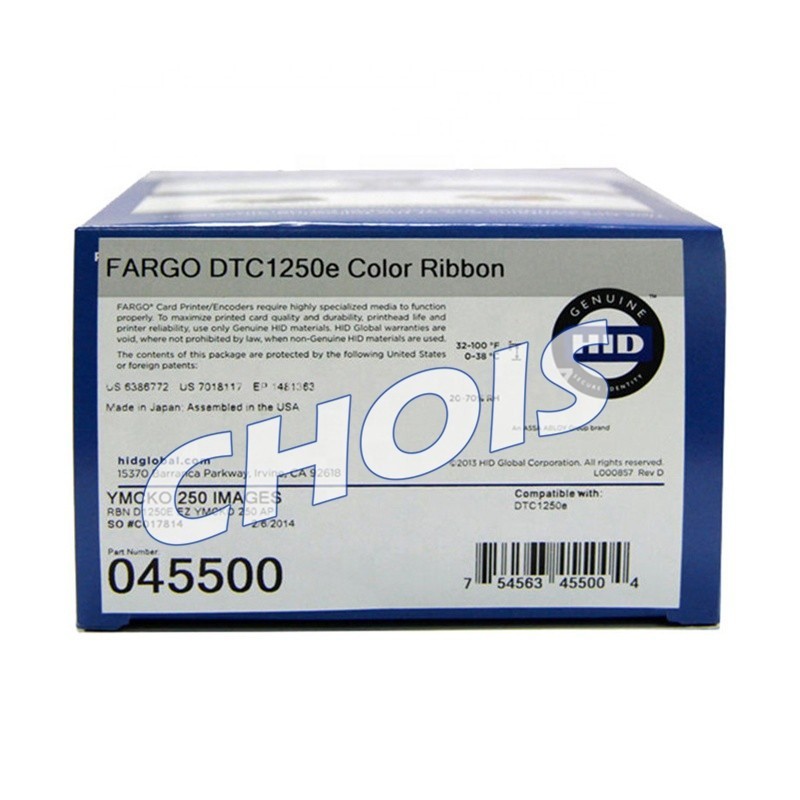 Fargo 045500 (45500)YMCKO Color Ribbon 250 prints Compatible with ...