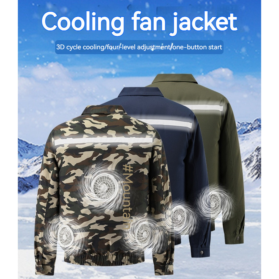 Three Fans Cooling Jackets Air Conditioning Clothing Summer Air ...
