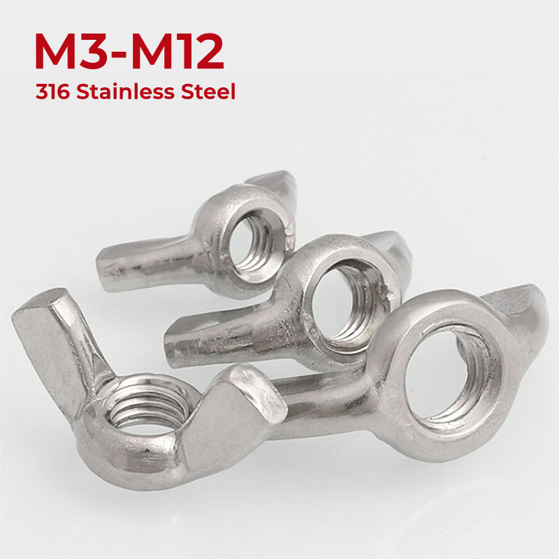 316 Stainless Steel Butterfly Nuts M3 M4 M5 M6 M8 M10 M12 Wing Nuts ...