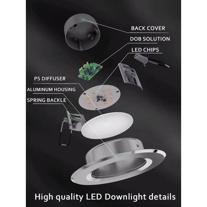 3 Up To 10 Pieces Of Gold LED Downlight 5W Ceiling Panel Pin Light 220V ...