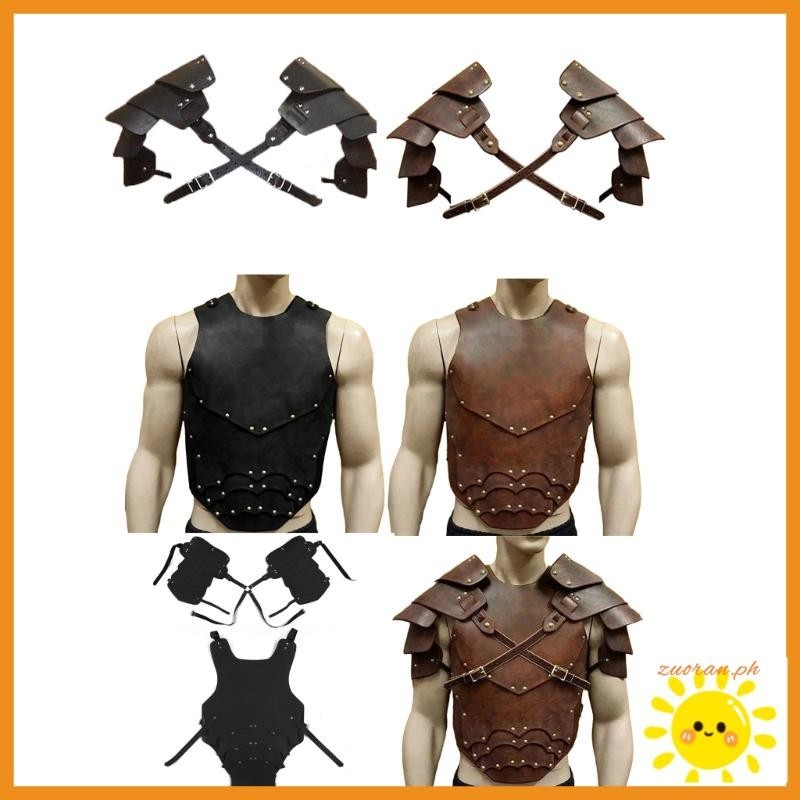 ZUOO PU Costume Armour Warrior Armors Shoulder Armour Double Shoulder Guard Harness | Shopee ...