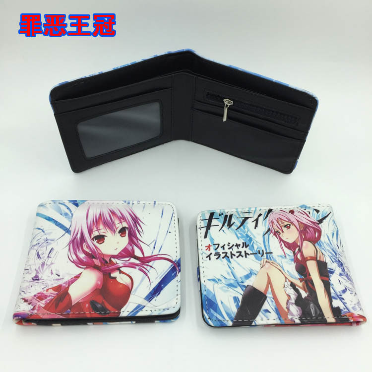 Anime Guilty Crown YUZURIHA INORI Short Wallets Card Holders Purse ...