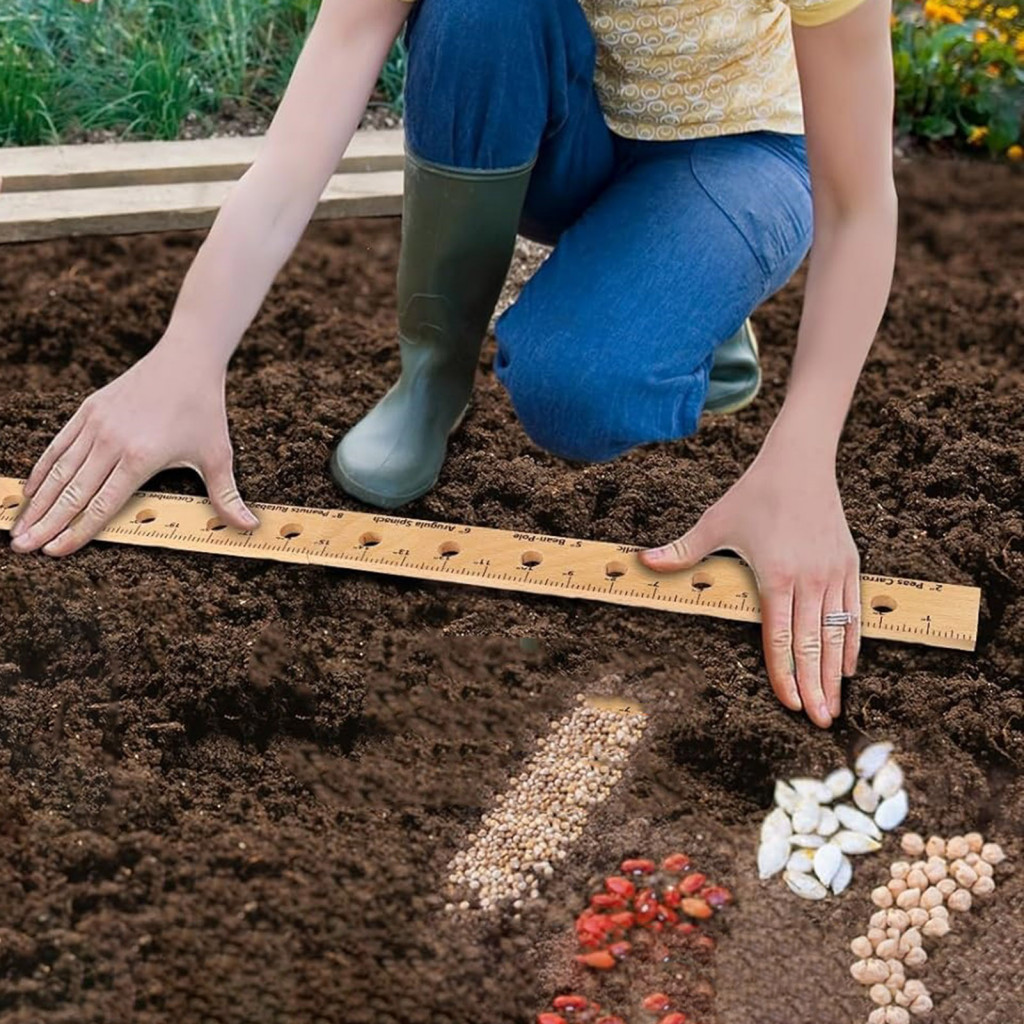 Wooden Plant Ruler Wood Plant Ruler Foldable Wooden Planting Ruler with ...