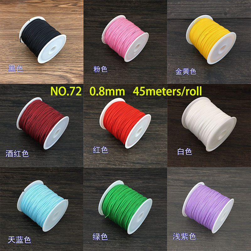 0.8mm 45M/roll Nylon Cord Rope Chinese Knot Macrame Thread For Jewelry ...