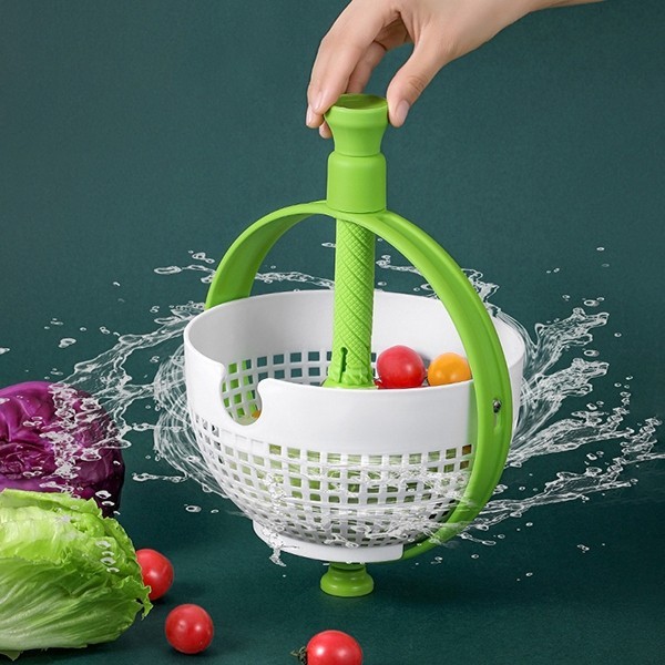 ATRIZ Rotating Basin Drain Dryer Vegetable Fruit Strainer Spinner ...