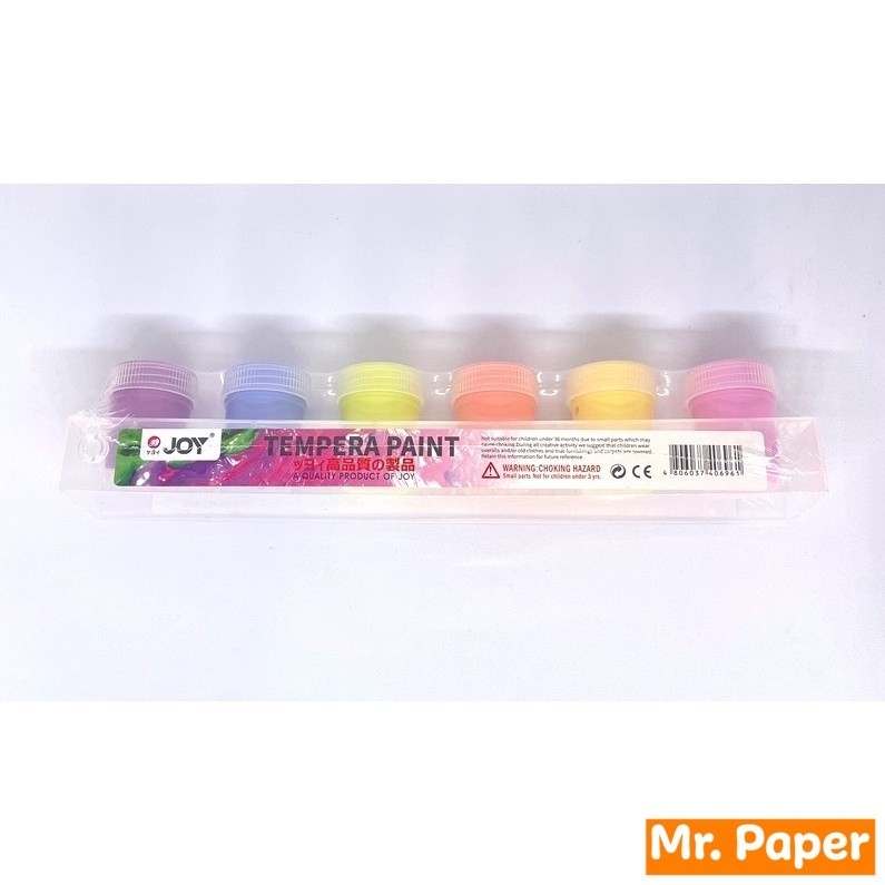 Joy Tempera Paint Macron Colors | 6 Colors | Mr. Paper | Shopee Philippines