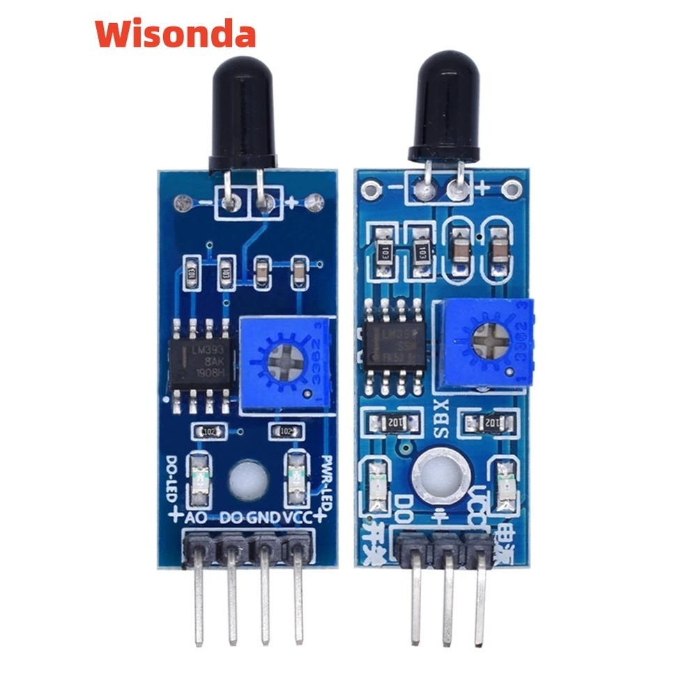 3 Piin 4 Pin Ir Flame Sensor Module Ignition Source Fire Detection