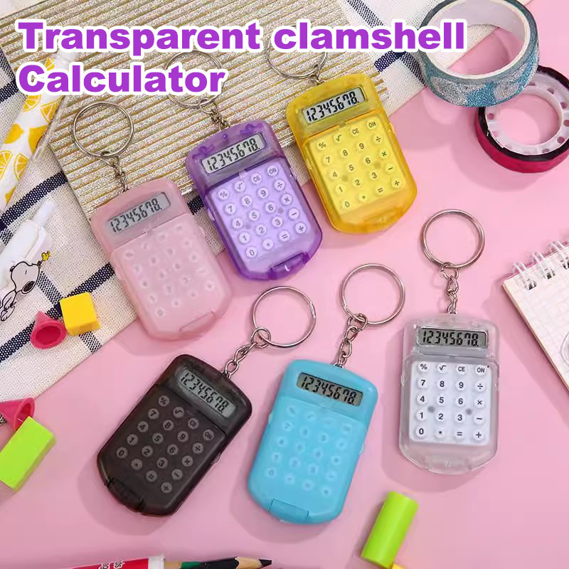 Portable Mini Flip Calculator Hanging Pendant Keychain Gift Portable ...