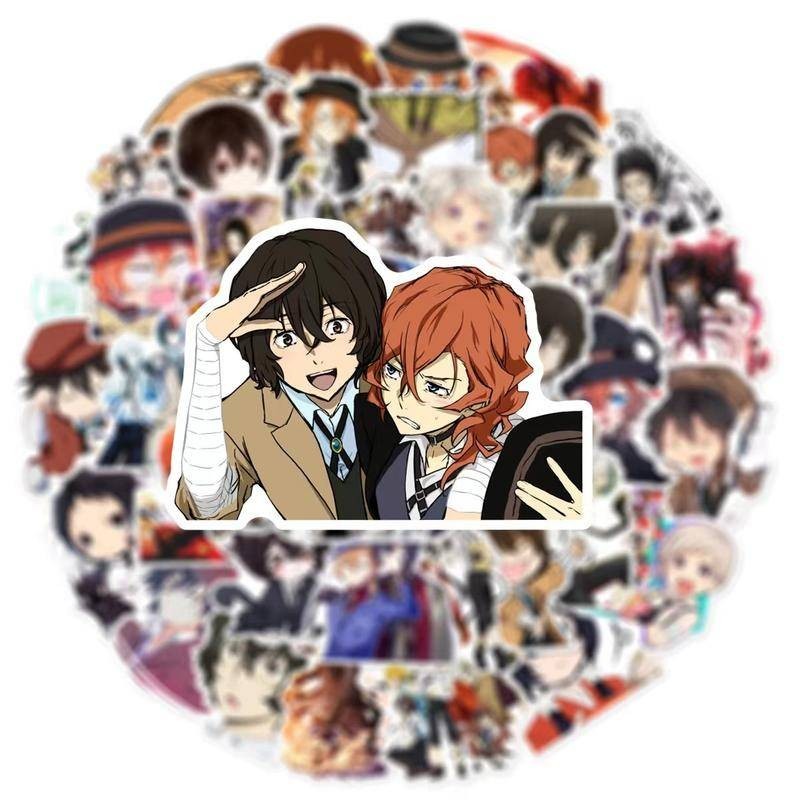 2024 Anime Bungou Stray Dogs Stickers Cool DIY Suitcase Guitar Car ...