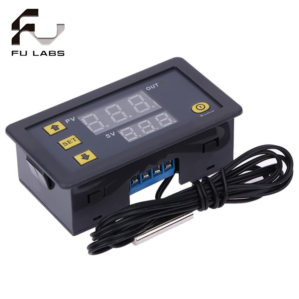 W3230 DC 12V/24V 20A AC 220V 10A Digital LCD Thermostat Temperature Controller with Probe ...